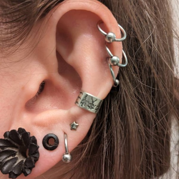 Tiny Cernunnos Ear Cuff - Ancient Celtic God - Nature Spirit - Pagan ...
