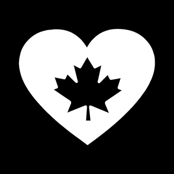 Canadian Heart - Svg, Png, Eps, Dxf, Jpeg - Maple Leaf SVG, Canada Day ...