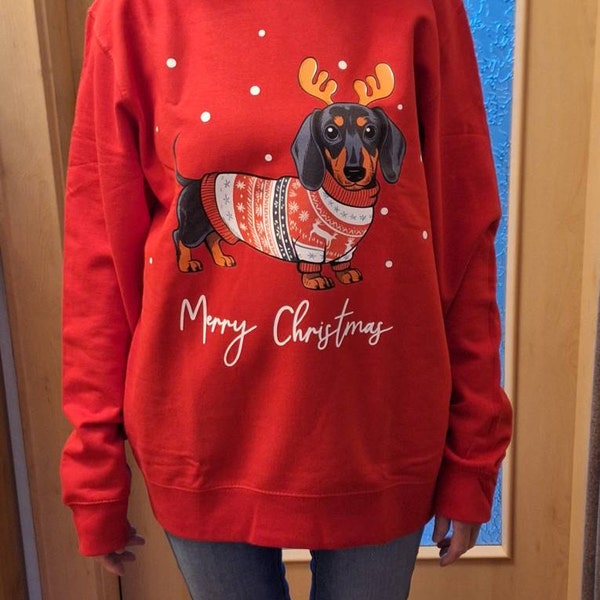 Cockapoo Dog Cute Ugly Christmas Jumper Sweatshirt Sweater. Red ...