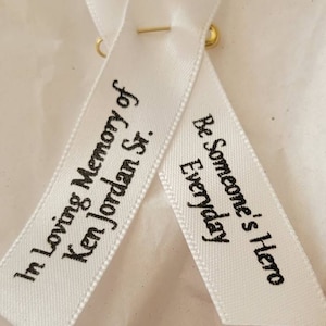 Celebration of Life Custom Memorial Pin on Ribbons, Memorialize a Loved ...