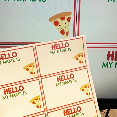 What's Your Pizza Name With Nametags & Sign Pizza Party Game Icebreaker ...