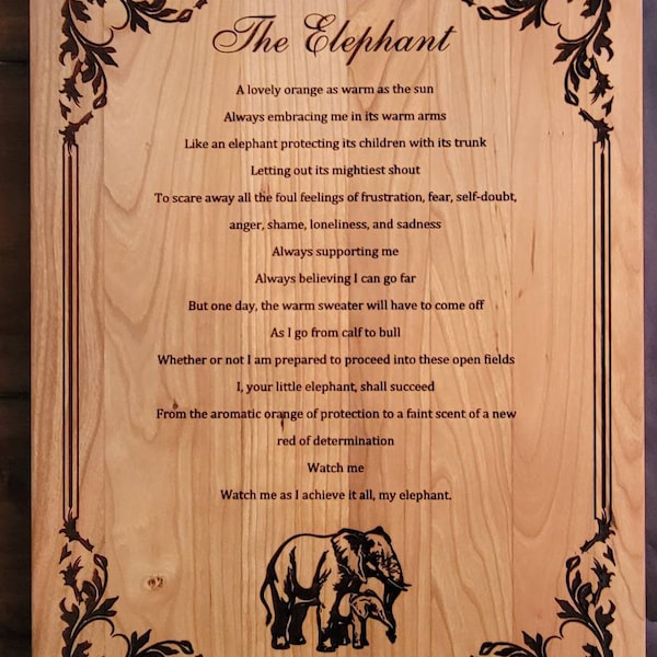 Engraved Poem, Personalized Poem in Wood, Handwritten Heirloom, Child's ...