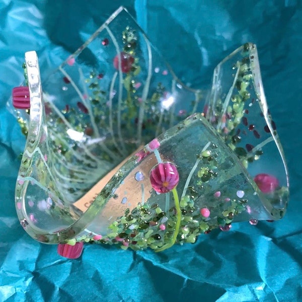 Fused Glass Meadow Wave- Various Colours - Etsy