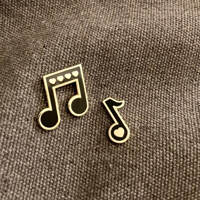 Music Note Hard Enamel Pin // Love Band Choir Teacher - Etsy