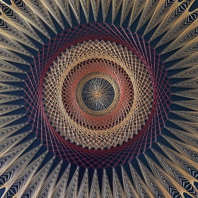 ROSE OF SPACE, String Art, Sacred Geometry, Meditation, Cosmos, Harmony ...