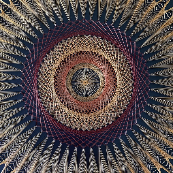 String Art Mandala Prosperity Sacred Geometry 3D Art Zen Spiritual Wall ...