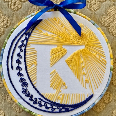 Floral Letter r Hand Embroidery Pattern / Digital PDF Download ...