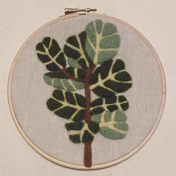 Fiddle-leaf Fig Needle Felting Kit - Beginner Friendly - Coloring With ...