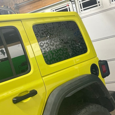 Leopard Cheetah Print Rear Window Decals Fit Jeep Wrangler Unlimited ...