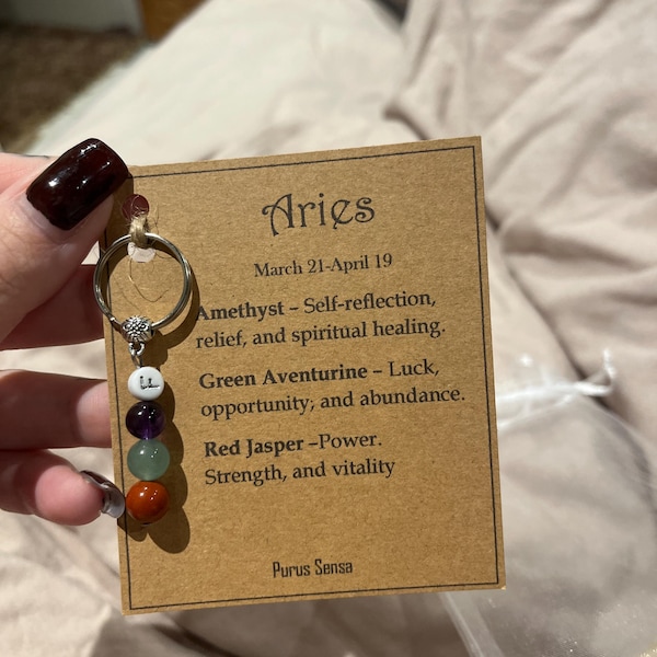 Personalised Zodiac Crystal Keyring. Zodiac Crystal Gift for Him / Her ...
