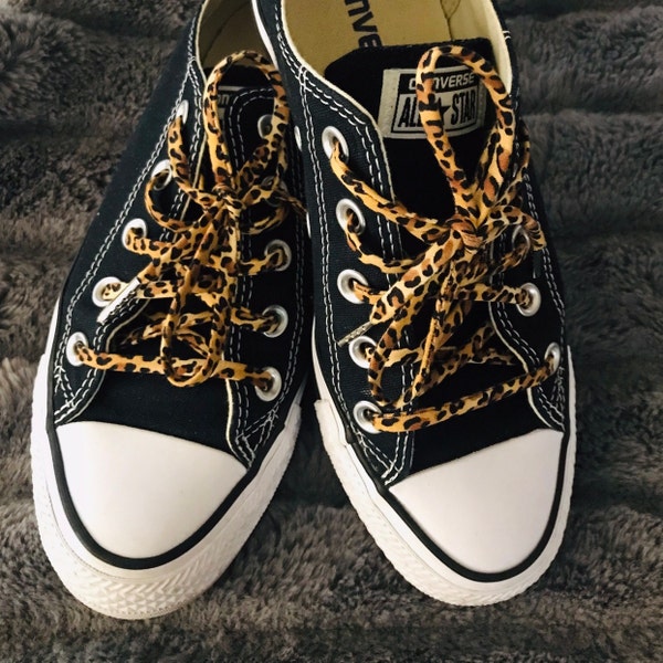 Shoelaces With Leopard Prints . Cheetah Pattern Shoestrings. Perfect ...