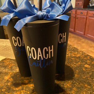 Personalized Coach Tumbler Customized Coach Cup Gift Idea Cheer Coach ...
