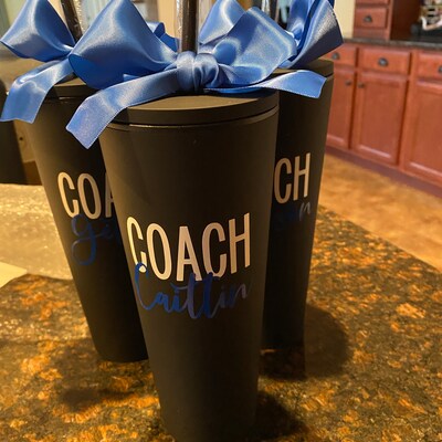 Personalized Coach Tumbler Customized Coach Cup Gift Idea Cheer Coach ...