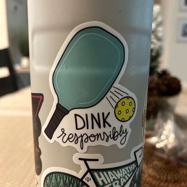 Pickleball Sticker Pack / VINYL STICKER / Pickle Ball Stickers / Water ...