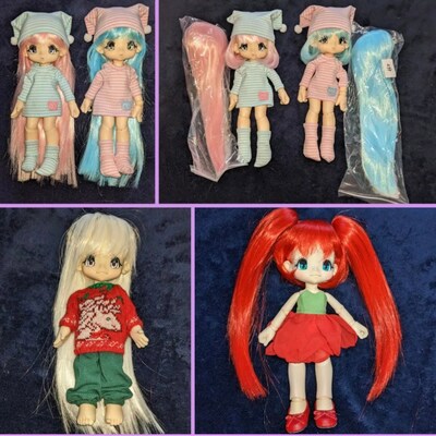 25 Colors 1/3 1/4 1/6 Bjd Hair High Temperature Long Straight Bjd Wig ...