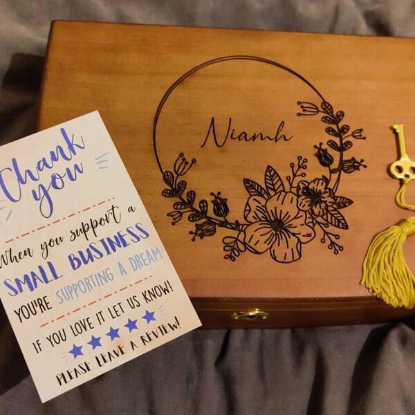 Personalized Wooden Jewelry Box, Customized Retro Jewelry Box ...