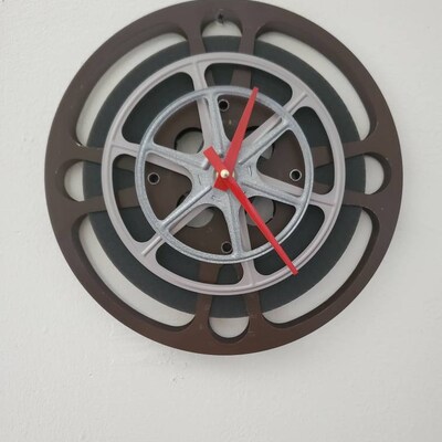 Film Reel Wall Clock, Movie Director Gift, Vintage Cinema Memorabilia ...