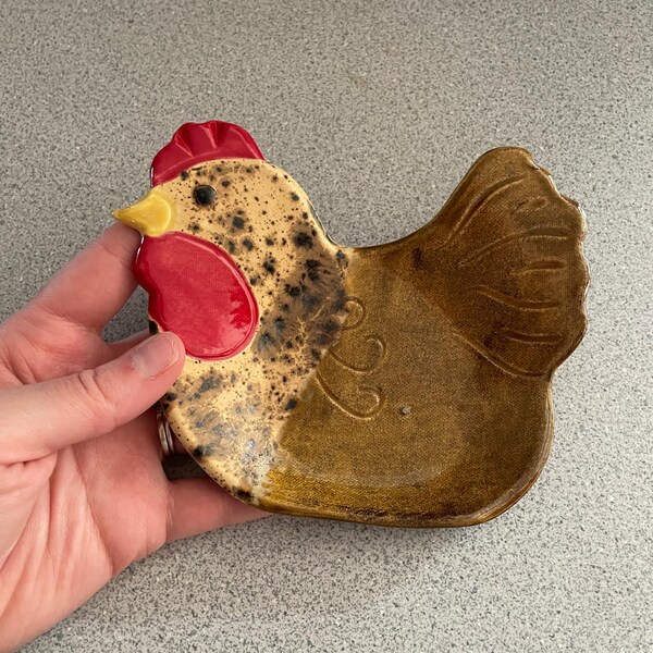 Chicken Ceramic Spoon Rest From Grammy's Divine Designs Country Farm ...