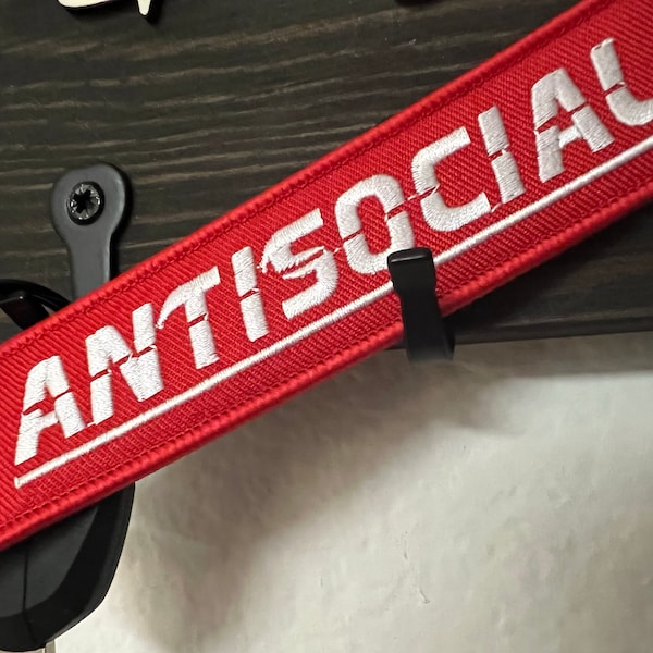 Antisocial Jet Tag Keychain | Red | JDM Meme Funny Sheeesh Racing ...