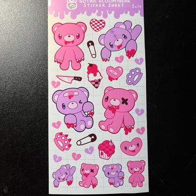 Grey Penguin Anime Girl Waterproof Vinyl Sticker Pack Laminated Kawaii ...