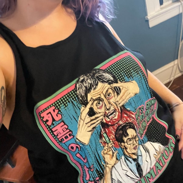 Anime Nurse Crop Top, 80s Vintage Pastel Crop Top, Japanese Horror Crop ...