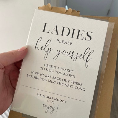 ELSIE Personalised Ladies Toiletries Sign Unframed Print A4, A5, 5x7 ...