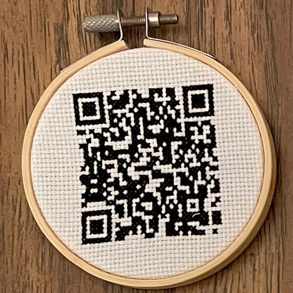 Rickroll QR Code Cross Stitch Pattern - Etsy