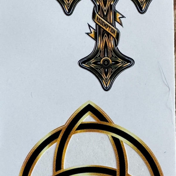 Ornamental Christian Cross Vinyl Sticker Cut to Shape - Etsy