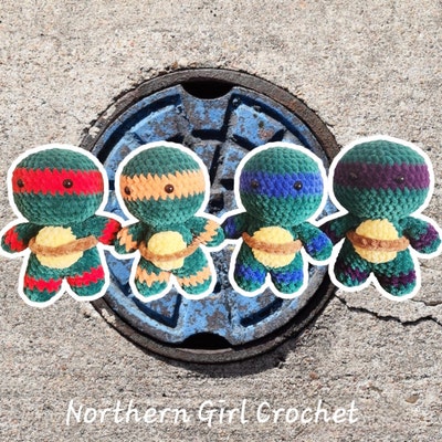 Pattern Only 90s Cartoon Inspired Turtle Crochet Amigurumi - Etsy
