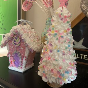 Cotton Candy Gumdrop Christmas Trees, Candy Land Trees, Pink Christmas ...