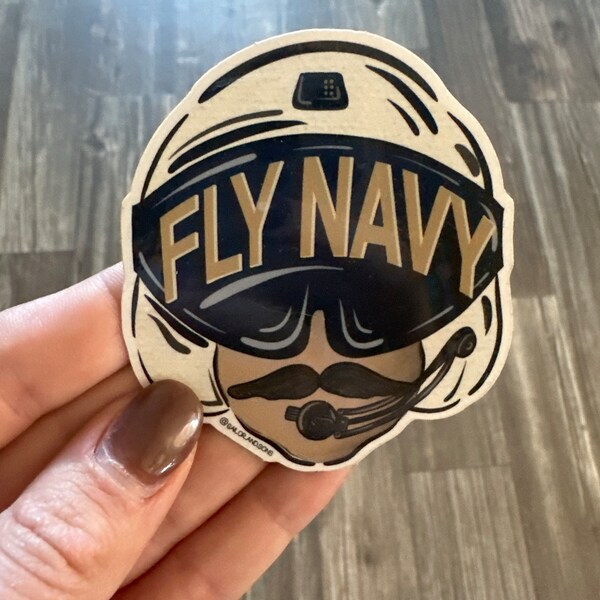 Fly Navy HELO Helmet Sticker: Weather Resistant Vinyl (3x2.75 Inch) - Etsy