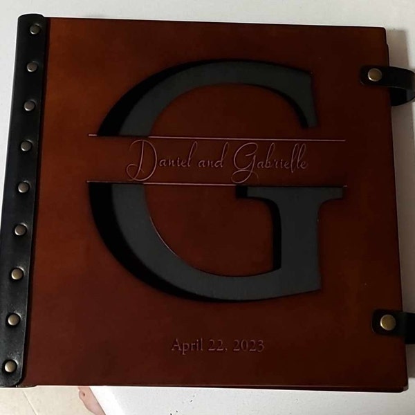 Family Monogram Photo Album, Wedding Album, Large Photo Album, Monogram ...