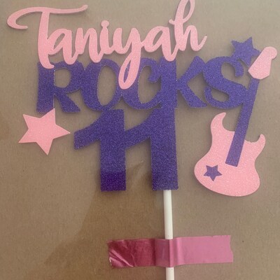 Rockstar Cake Topper Rockstar Birthday Rock Star Cake - Etsy