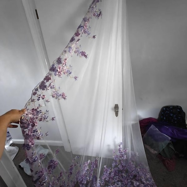 Soft Flower Lace Bridal Juliet Veil Boho Short Wedding Cap Veil 1930s ...