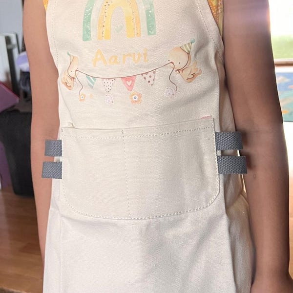 Embroidered Kid Aprons - Custom Name Pink Apron, Embroidered Name,chef ...