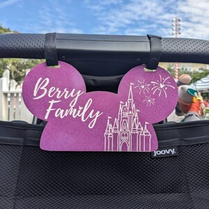 Castle Mouse Ears Stroller Tag - Etsy
