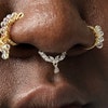 Bead Wrapped Nose Cuff / Faux Nose Ring - Etsy