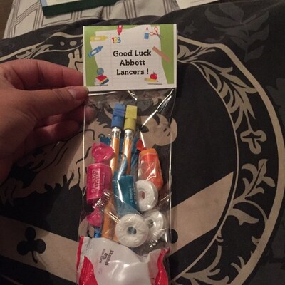 Personalized Back to School Treat Bag Topper School Supplies DIY ...