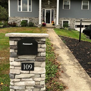 SLATE ARCH House Marker Carved Stone Address Sign Plaque | Etsy