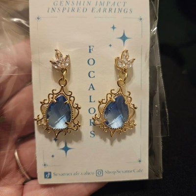 Aether Traveler Earrings Genshin Impact Inspired Jewelry - Etsy