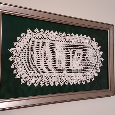 Filet Crochet Family Heirloom Name Doily Pattern - Etsy