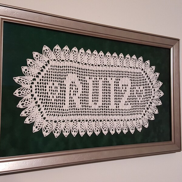 Personalized Crochet Name Doily for Lace Wedding Keepsake Gift - Etsy