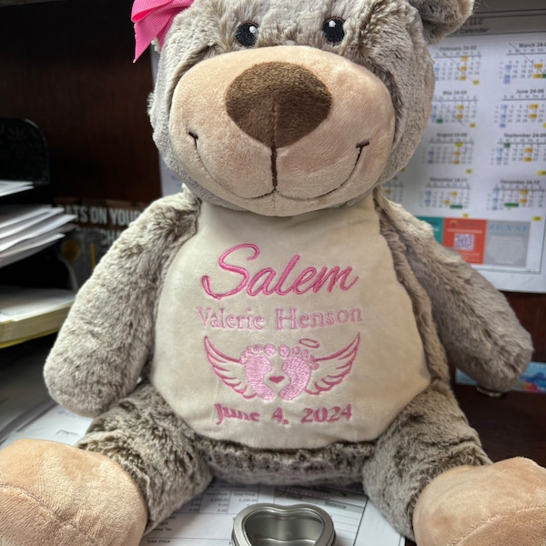 Comfort Bear, Memorial Bear, Ashes Urn, Huggable Urn, Baby Loss, Angel ...