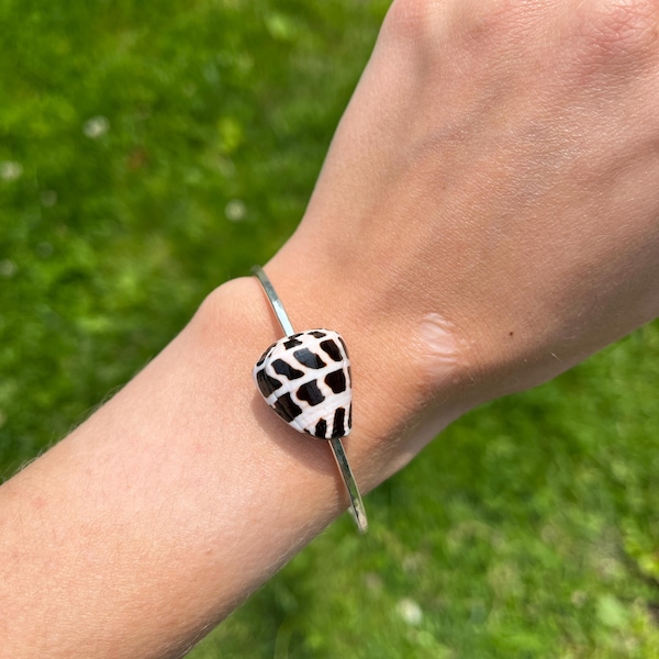 Sterling Silver Custom Hawaiian Shell Bangle, Shell Bangles, Made in ...