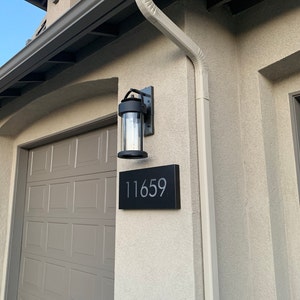 Lighted Address Sign Address Plaque Large Modern | Etsy