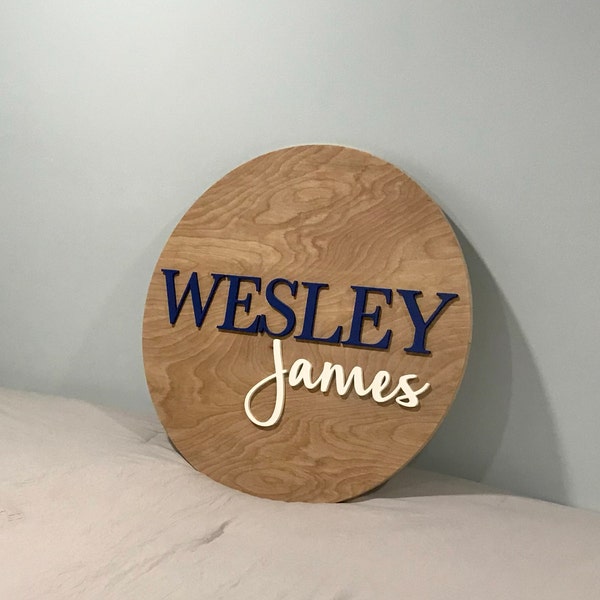 12"-30" Nursery Name Sign, Round Name Sign, Dinosaur Name Sign, Baby ...