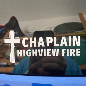 Hospital Chaplain Decal With Latin Cross - Etsy