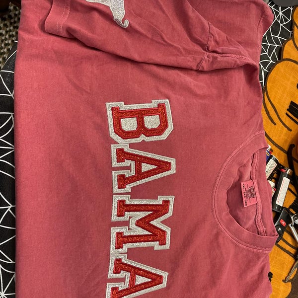 Alabama Glitter Embroidered Sweatshirt Game Day Apparel Glitter ...