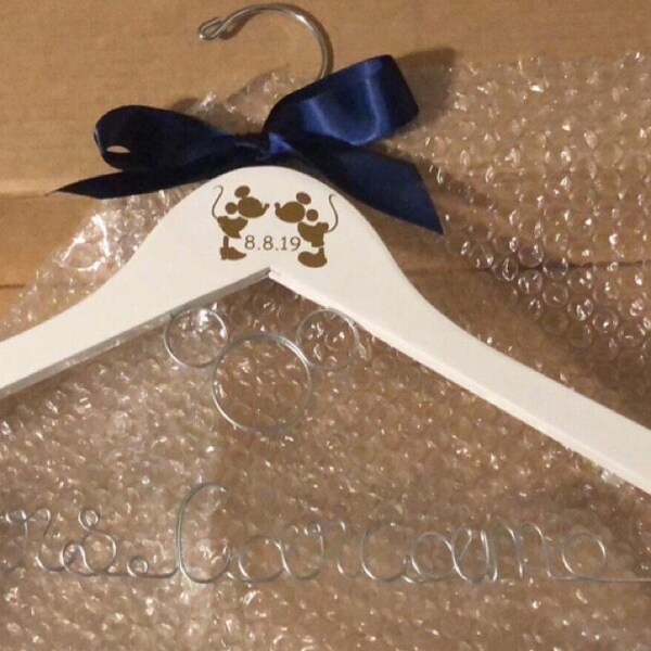 Disney Wedding, Mickey Mouse Hanger,personalized Wedding Hanger,disney ...