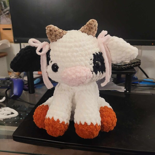 Amigurumi Cow Pattern, Plush Pattern, Stuffed Cow Toy, Cow, Crochet Cow ...